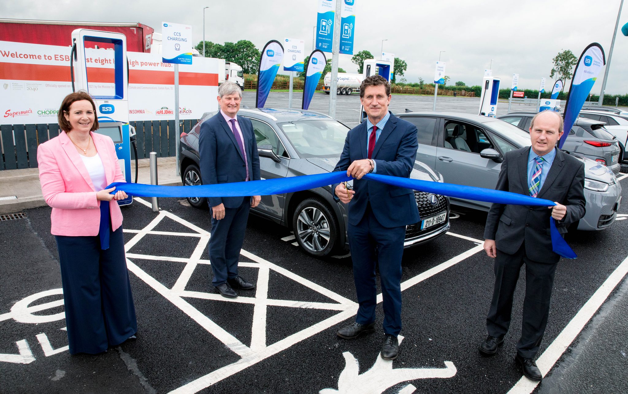 ESB unveils first high power electric vehicle eight bay charging hub at ...