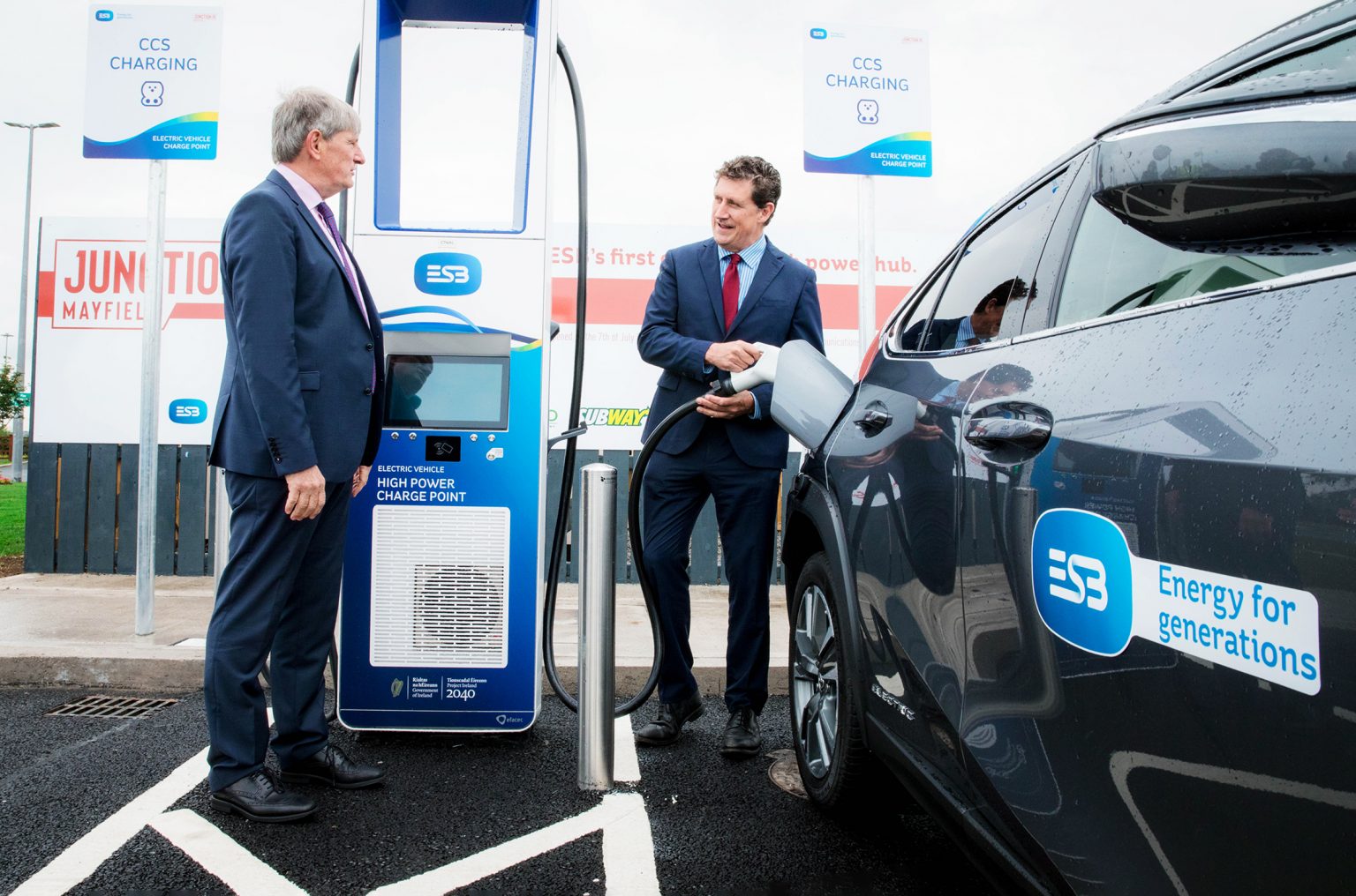 ESB unveils first high power electric vehicle eight bay charging hub at ...